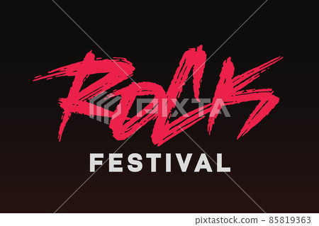 Rock vector lettering - Stock Illustration [85819363] - PIXTA
