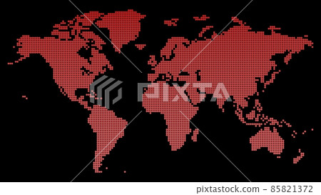 Red world map block - Stock Illustration [85821372] - PIXTA