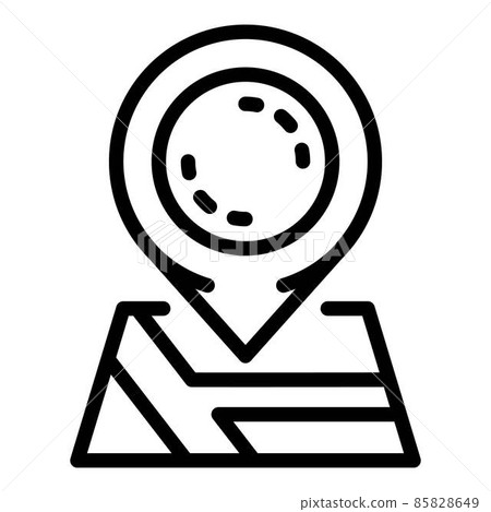 GPS tag icon, outline style - Stock Illustration [85828649] - PIXTA