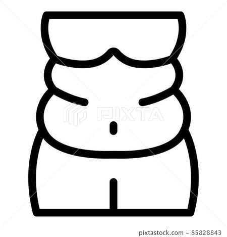 Obese body icon, outline style - Stock Illustration [85828843] - PIXTA