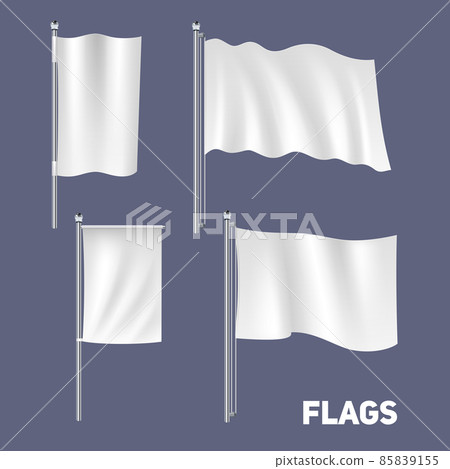 Realistic Flags Set - Stock Illustration [85839155] - PIXTA
