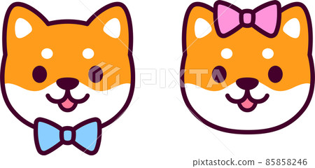 Male and female cute dog icon - Stock Illustration [85858246] - PIXTA