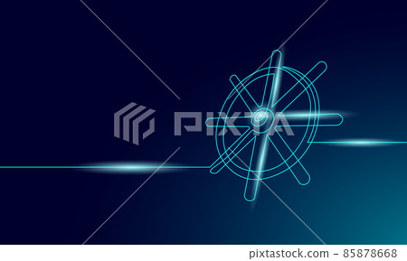 Wheel helm computer developer app concept.... - Stock Illustration ...