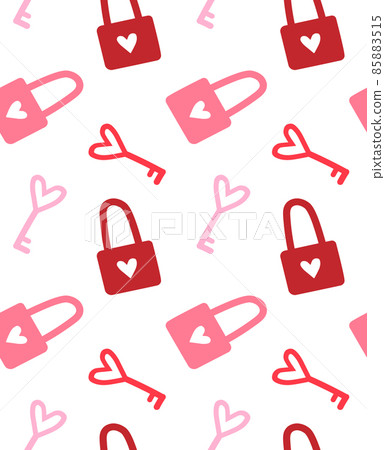 Vector seamless pattern of keys and locks - Stock Illustration ...