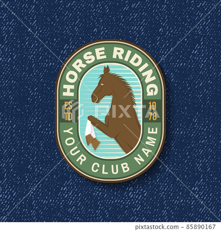 Horse riding club badge, patch, emblem, logo.... - Stock Illustration ...