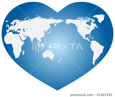 World map of the heart - Stock Illustration [85895489] - PIXTA