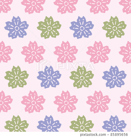 Okinawa Bingata Simple Pattern Illustration... - Stock Illustration ...