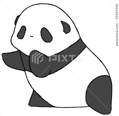 A young panda reaching out in front of you - Stock Illustration ...