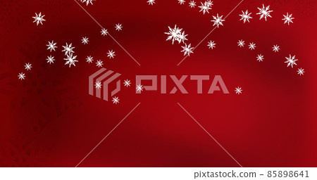 Image of snow falling on red background - Stock Illustration [85898641 ...