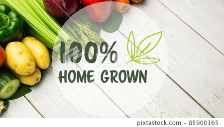 Digital composite image of 100 percent home... - Stock Illustration ...
