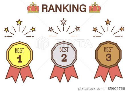 Ranking gold, silver and bronze medal illustration - Stock Illustration ...