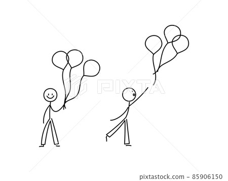 Simple stickman illustration set with multiple... - Stock Illustration ...