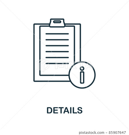 Details icon. Line element from graphic design... - Stock Illustration ...
