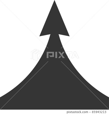 Dark rising arrow on white background, uplift...-插圖素材 [85943213] - PIXTA圖庫