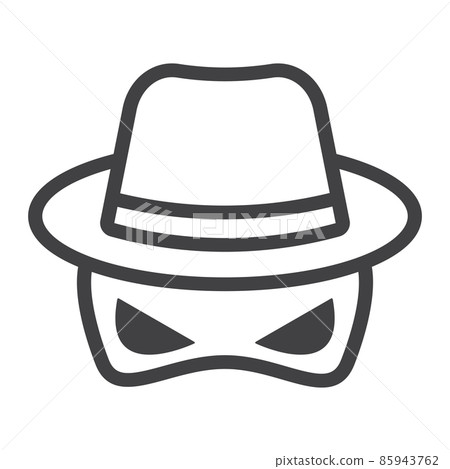 Spy line icon, incognito and agent, vector... - Stock Illustration ...