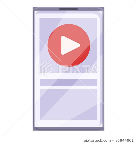 Smartphone youtube icon cartoon vector. Video...-插圖素材 [85944001] - PIXTA圖庫