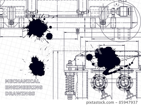 Mechanical engineering drawing.... - Stock Illustration [85947937] - PIXTA