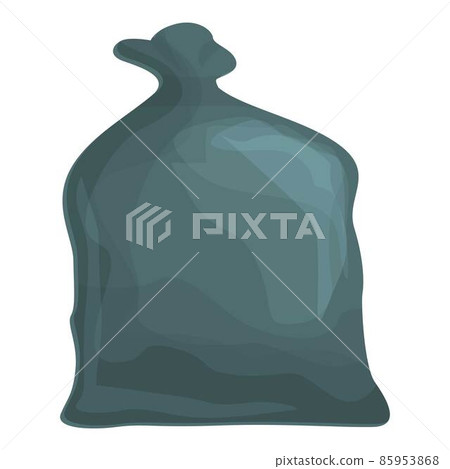 Bin trash bag icon cartoon vector. Garbage waste - Stock Illustration ...