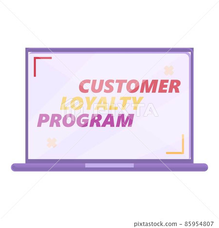 Customer loyalty program icon cartoon vector.... - Stock Illustration ...