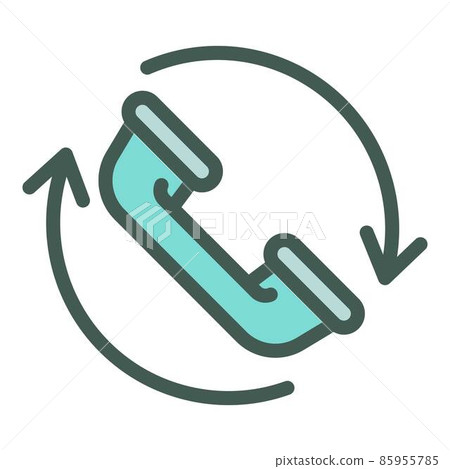 Service call icon outline vector. Center work - Stock Illustration ...