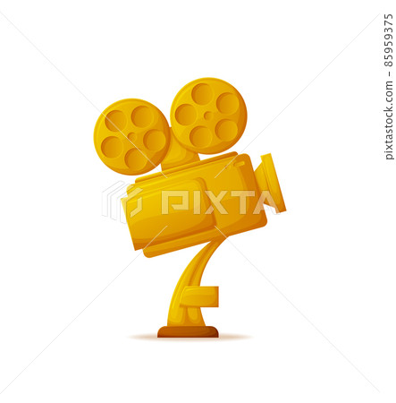 Golden Trophy of Camera, Reward of Winner Vector - Stock Illustration ...
