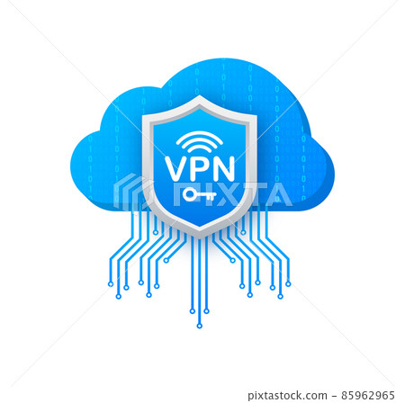 Secure VPN connection concept. Virtual private... - Stock Illustration ...