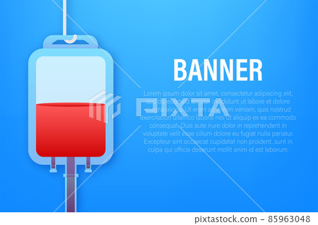 Blood package in flat style on white... - Stock Illustration [85963048 ...