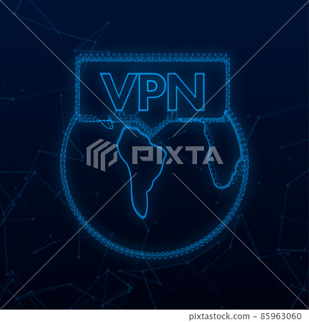 Secure VPN connection concept. Plexus style.... - Stock Illustration [85963060] - PIXTA