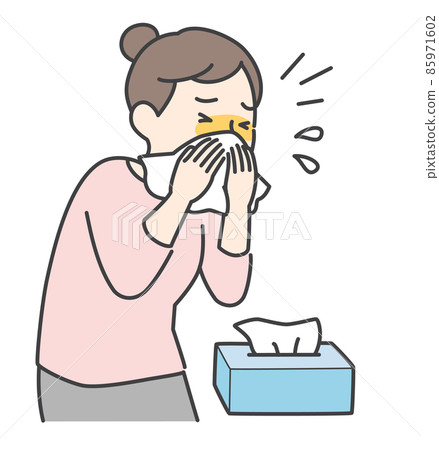 A woman biting a nose - Stock Illustration [85971602] - PIXTA