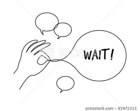 Simple illustration Stop speaking - Stock Illustration [85972313] - PIXTA