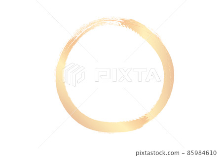 Illustration material Simple brush round frame... - Stock Illustration ...