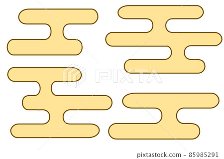 Japanese style material cute Egasumi ヱ Kasumi... - Stock Illustration ...
