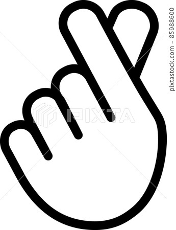 Simple finger heart mark illustration made by... - Stock Illustration ...