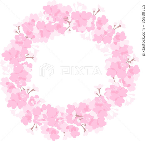 Cherry tree circle - Stock Illustration [85989515] - PIXTA