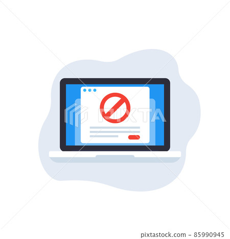 blocked web page, website vector icon-插圖素材 [85990945] - PIXTA圖庫