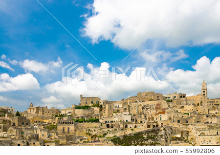 Watercolor drawing of Sassi di Matera panoramic... - Stock Illustration ...