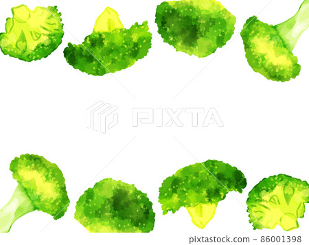 Hand-painted watercolor broccoli illustration... - Stock Illustration ...