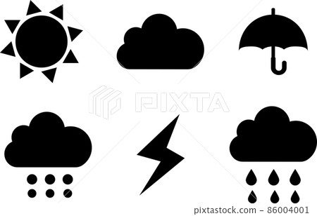 Pictogram set for different weather - Stock Illustration [86004001] - PIXTA
