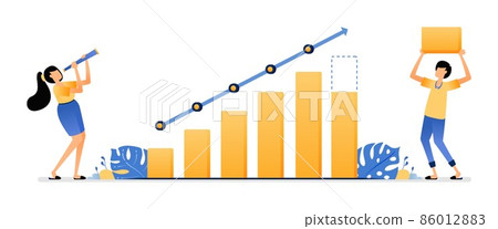 Illustration of step and option analysis of... - Stock Illustration ...