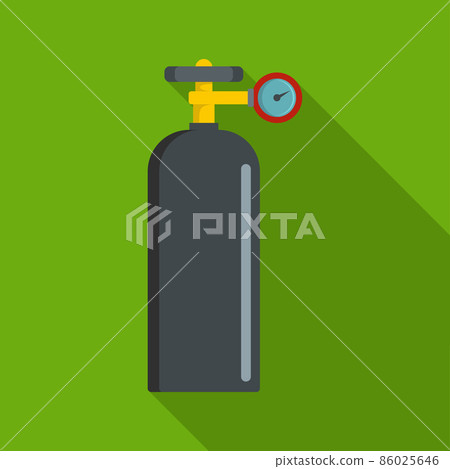 Gas balloon icon, flat style - Stock Illustration [86025646] - PIXTA