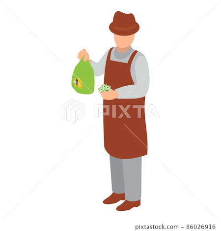 Saler icon, isometric style - Stock Illustration [86026916] - PIXTA