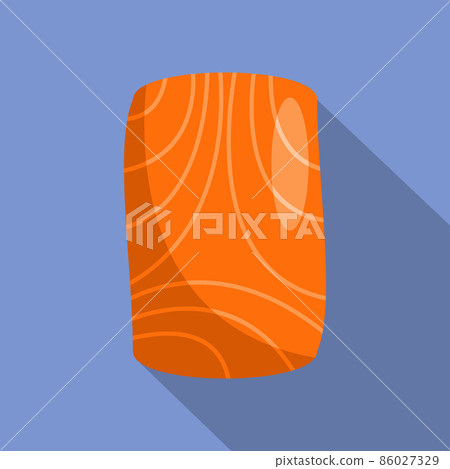 Salmon fillet icon, flat style - Stock Illustration [86027329] - PIXTA