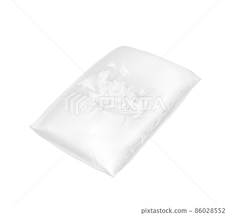 Vector 3d realistic torn pillow. Template, mockup - Stock Illustration ...