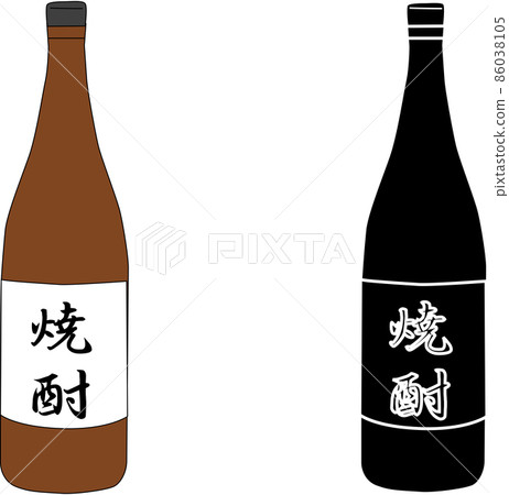 A bottle of shochu - Stock Illustration [86038105] - PIXTA