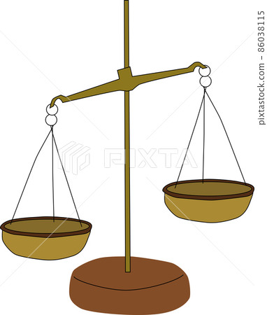 A balance with a heavy left side - Stock Illustration [86038115] - PIXTA