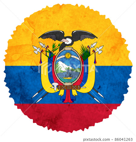 Ecuador Flag Logo Ecuador Country Flag World Icon Stock Illustration