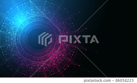 Quantum computer technology banner design... - Stock Illustration ...