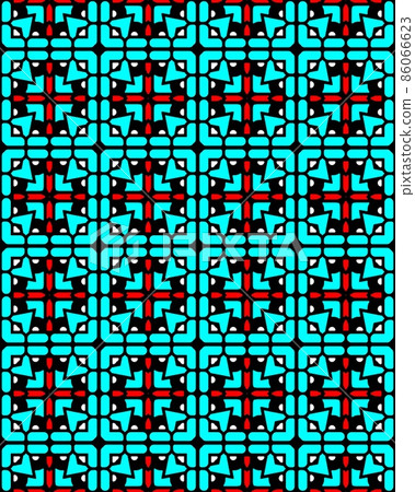A seamless repeat pattern with red crosses in... - Stock Illustration ...
