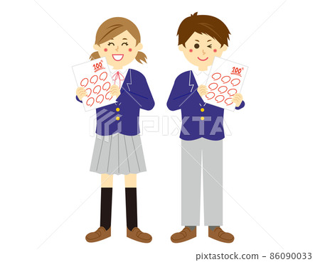 Students with test answer sheets - Stock Illustration [86090033] - PIXTA