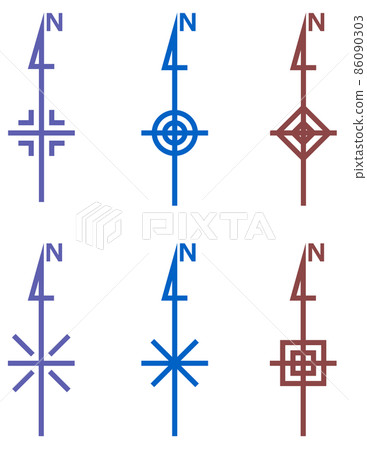 Illustration of directional mark indicating... - Stock Illustration ...